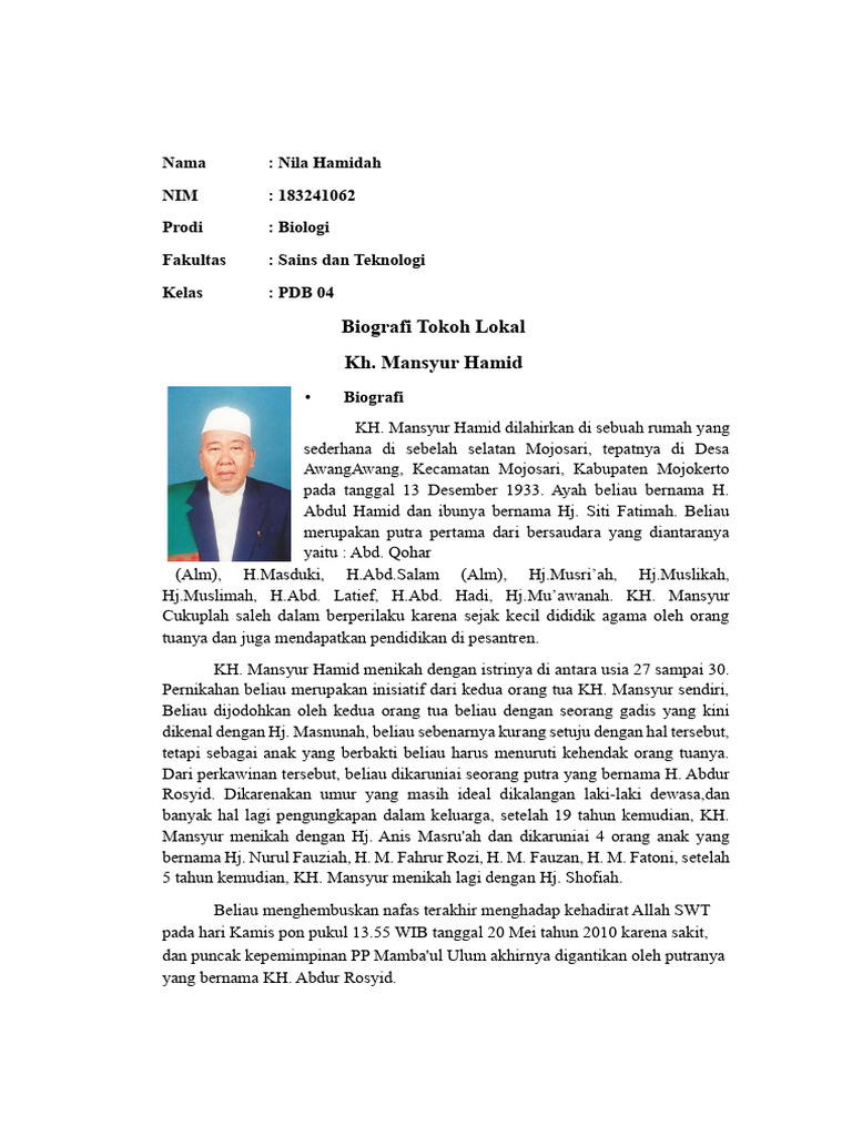 Biografi Tokoh Lokal | PDF