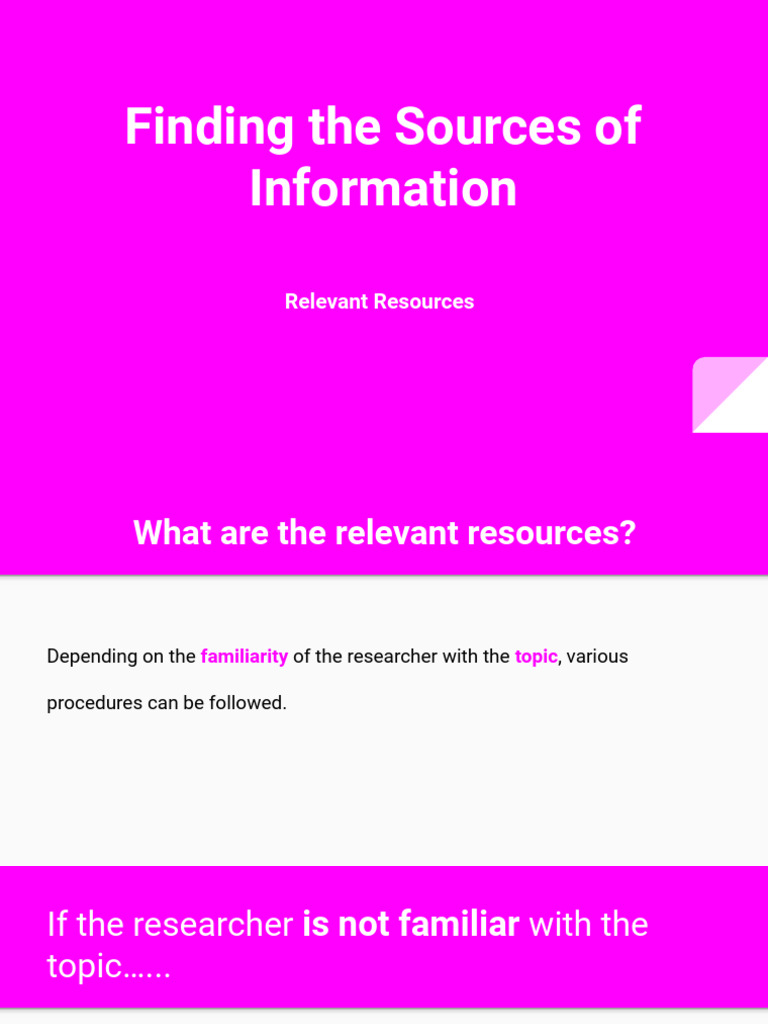 Finding Reliable Research Sources | PDF