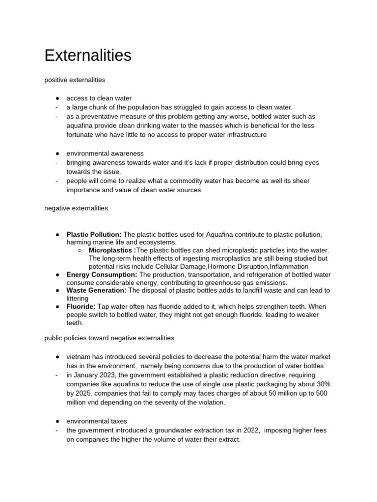 Externalities | PDF | Externality | Water