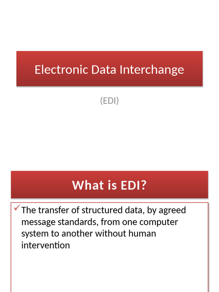 Electronic Data Interchange | PDF