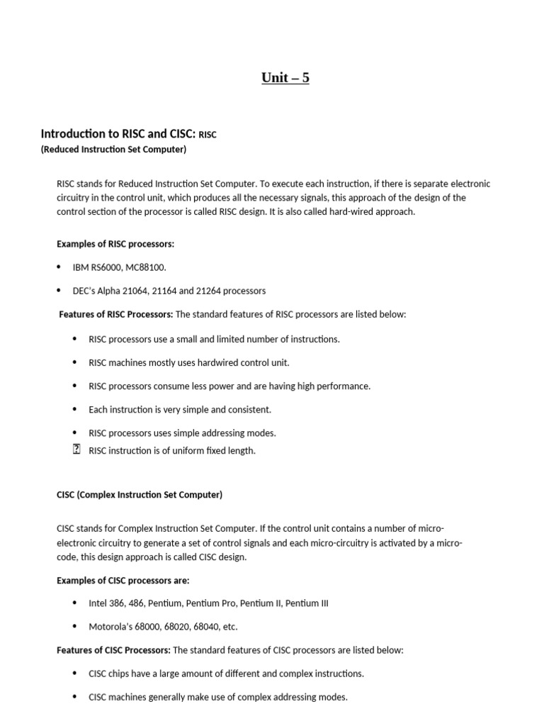 Unit-5 | PDF | Central Processing Unit | Microcontroller