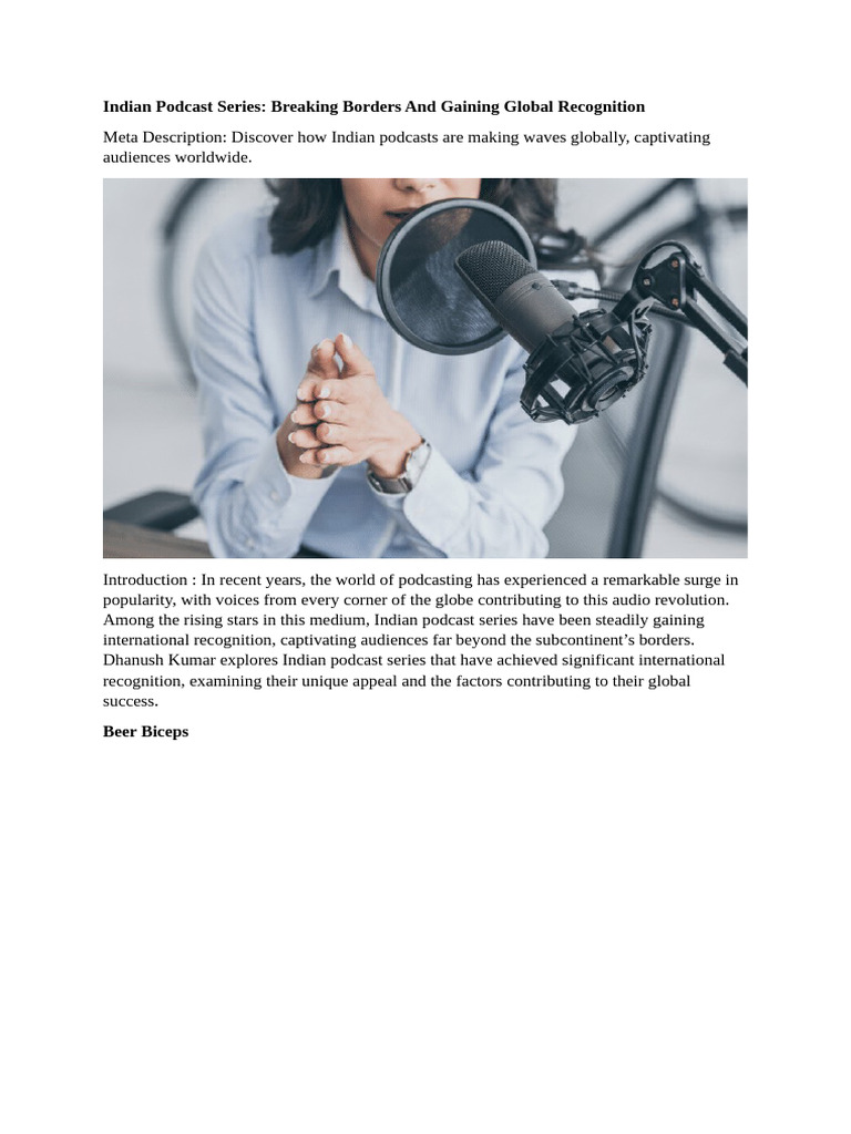 Indian Podcast Series | PDF | Podcast