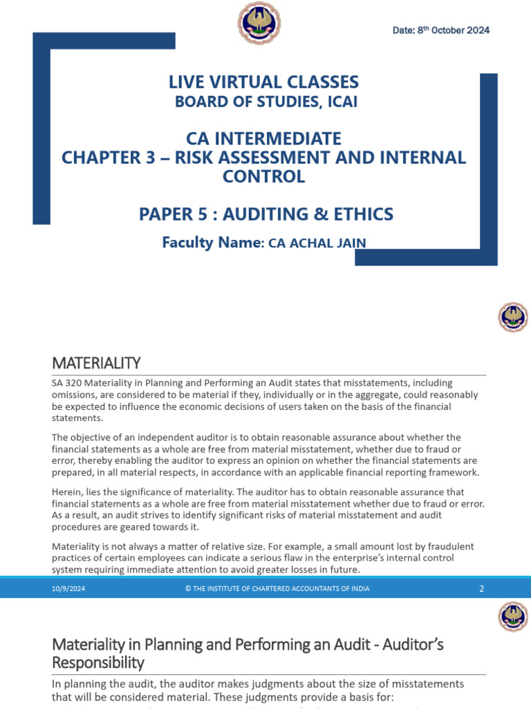 30 Risk Assessment Internal Control - Part 4 1728445489 | PDF | Audit ...