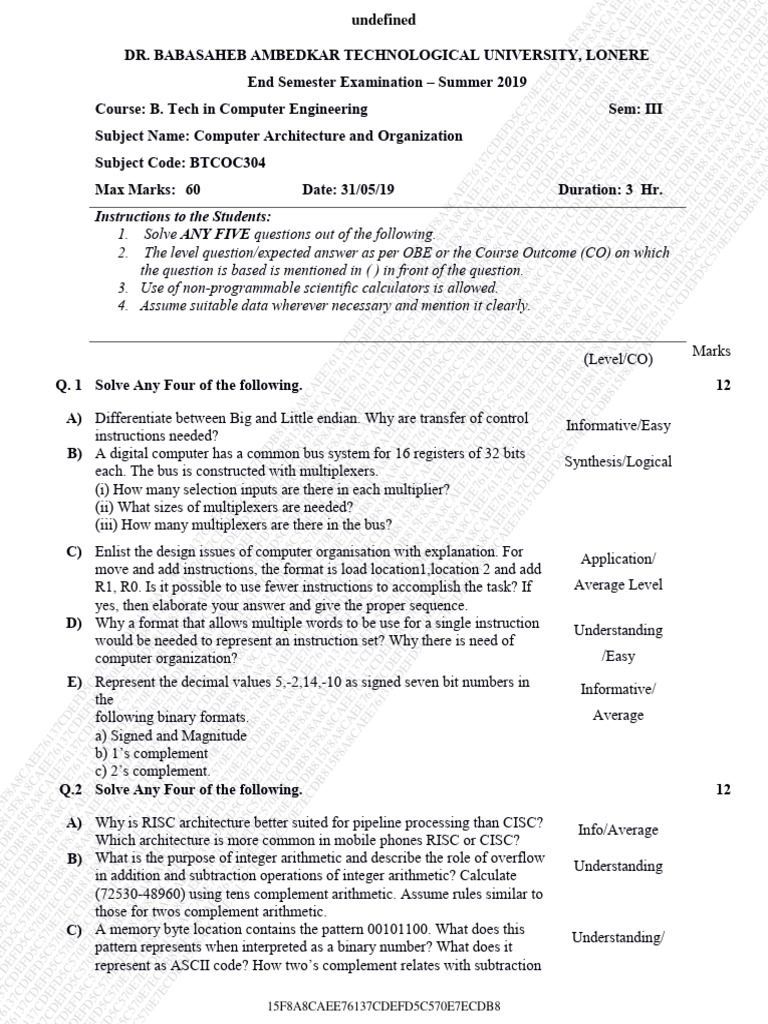 Computer Architecture and Organization | PDF | Cpu Cache | Computer Memory