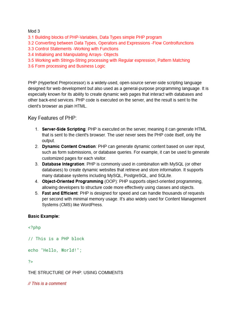 wp mod 3 | PDF | Php | Dynamic Web Page