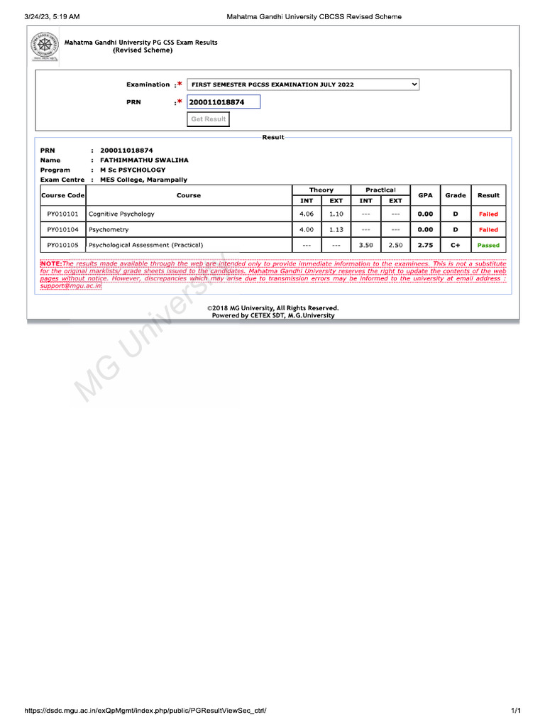 Fathima RSLT PG 2nd Sem Supply | PDF