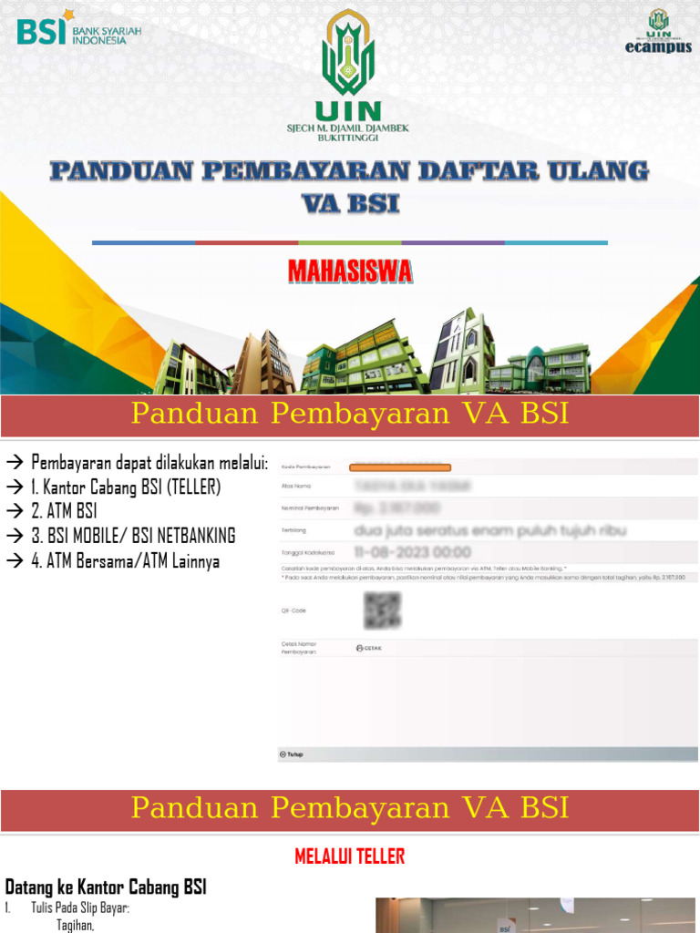 Panduan Pembayaran Melalui Bsi | PDF