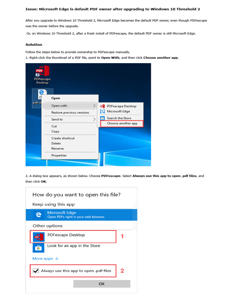 Click on 'Change' to select default pdf handler | PDF