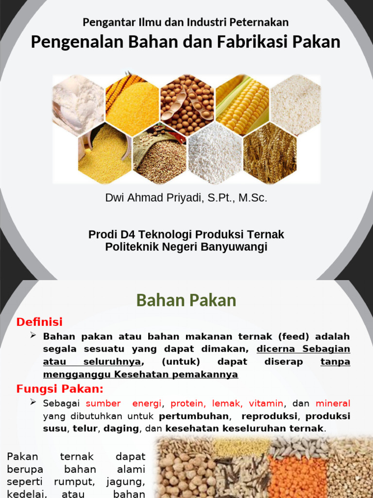 Jenis Pakan untuk Ternak Otomatis | PDF