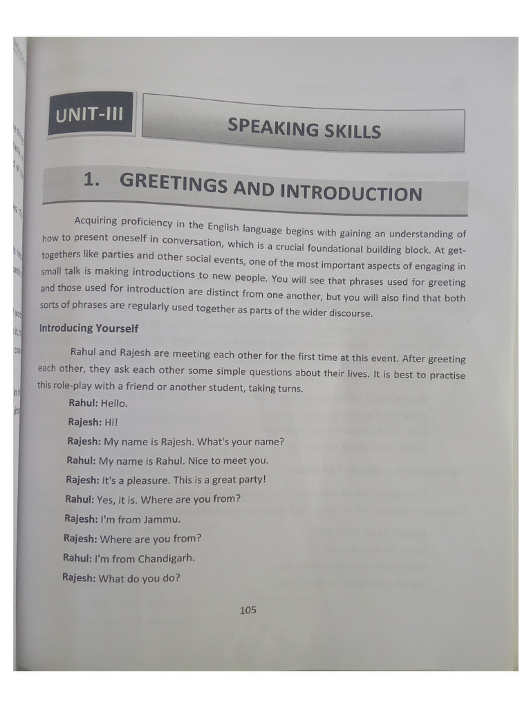 Speaking Skills | PDF
