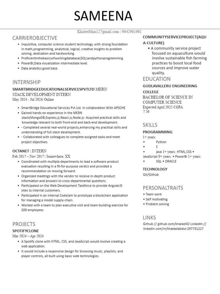 Deedy - Resume - Reversed (2) 11 | PDF | Java Script | Computing