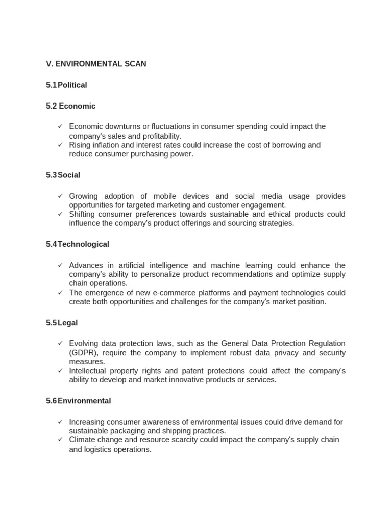 Environmental Scan Sample | PDF