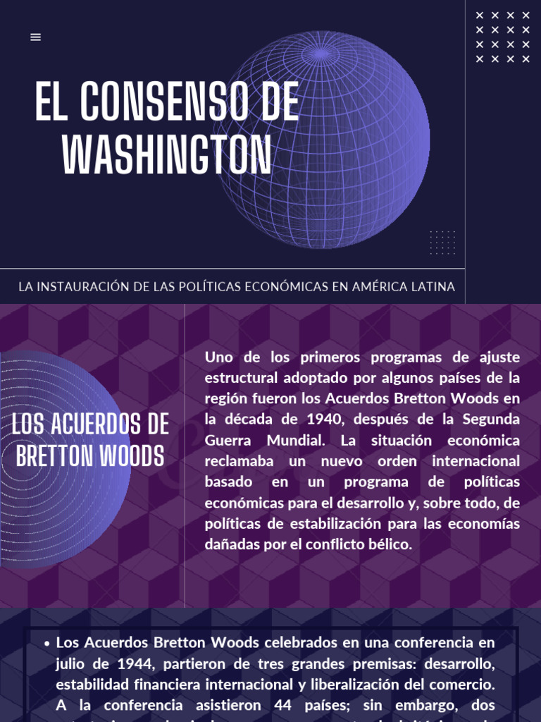 El Consenso de Washington | PDF | Consenso de Washington | Sistema ...