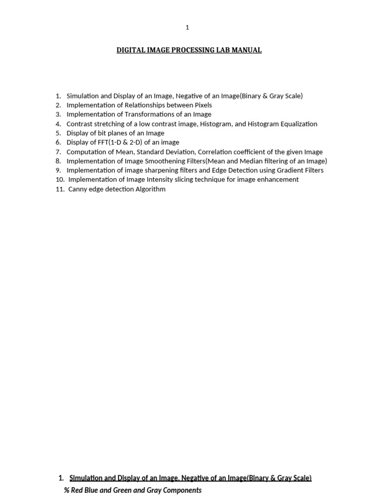 DIP_Manual | PDF | Graphic Design | Algorithms