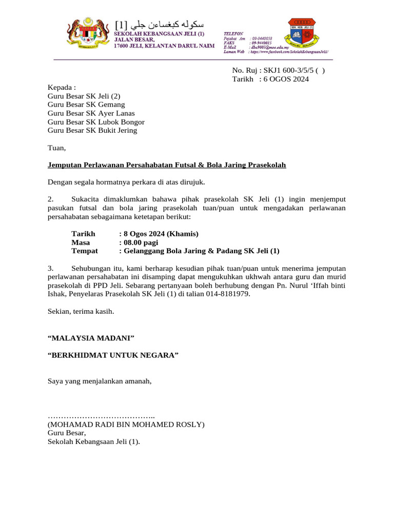 Surat Jemputan Friendly | PDF