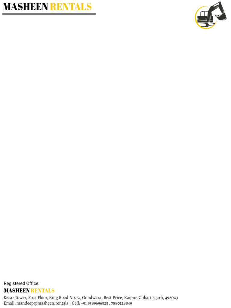 Masheen Rentals | PDF