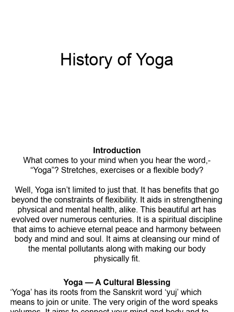 History of Yoga | PDF | Yoga | Vedas