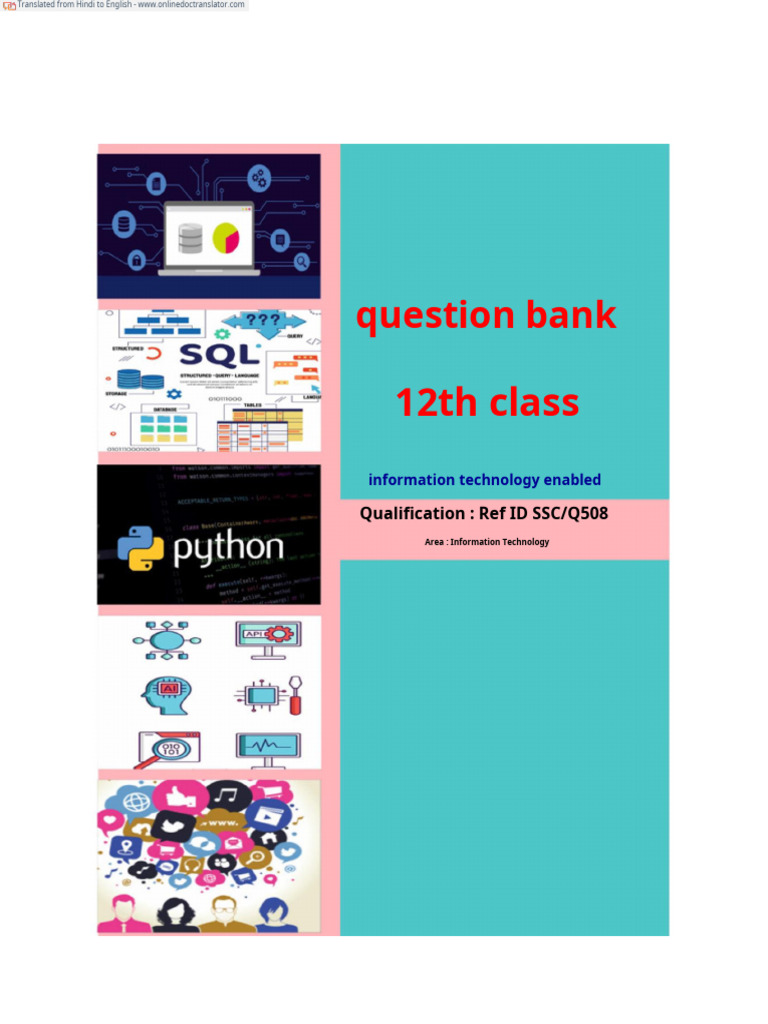 12th_IT.hi.en | PDF | Databases | Relational Database
