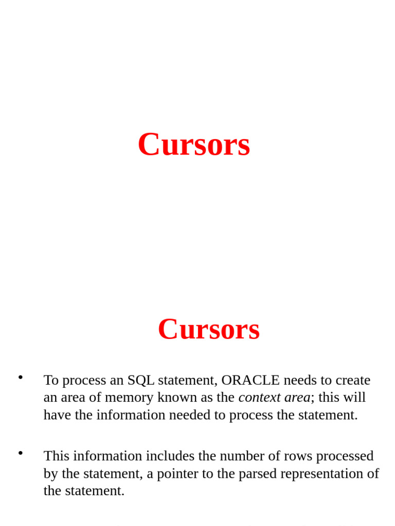 Cursors & Triggers | PDF | Pl/Sql | Sql