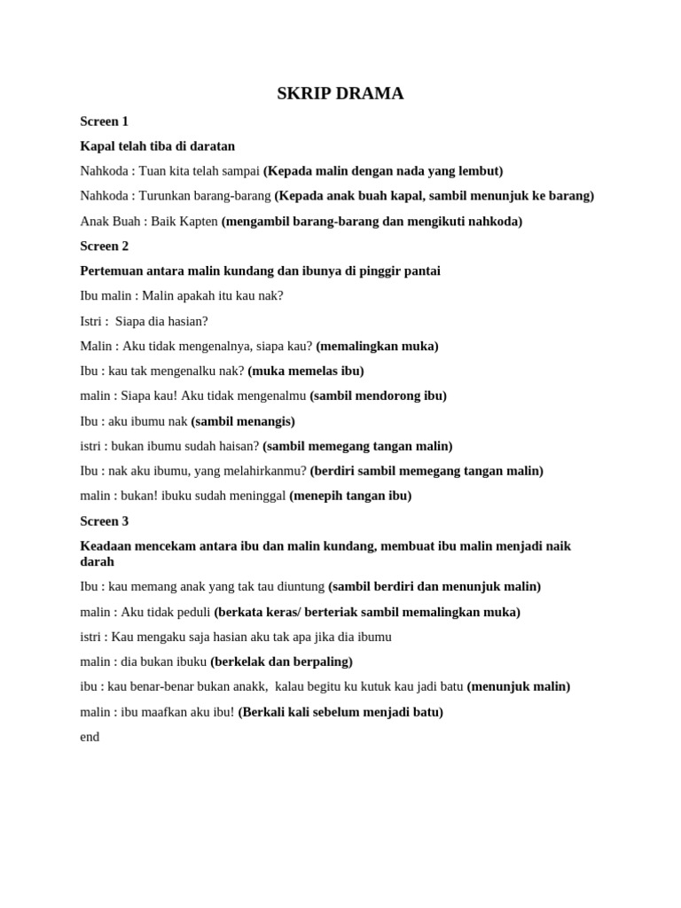 Skrip Drama | PDF