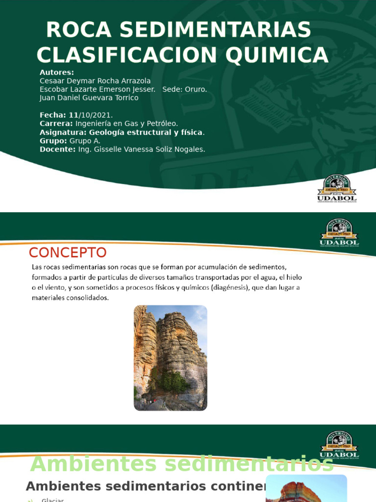 Clasificación de Rocas Sedimentarias | PDF | Caliza | Yeso