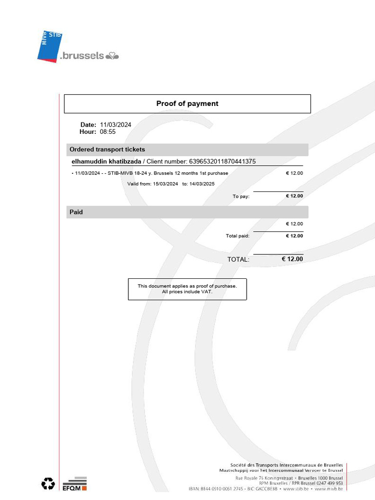 Proof of Purchase | PDF