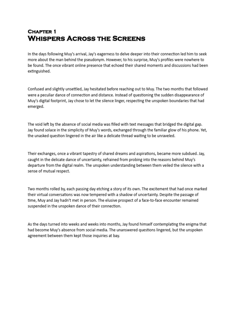 Chapter 1 - Whispers Across Screens | PDF