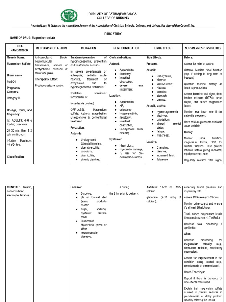 Drug study | PDF | Diseases And Disorders | Medical Specialties
