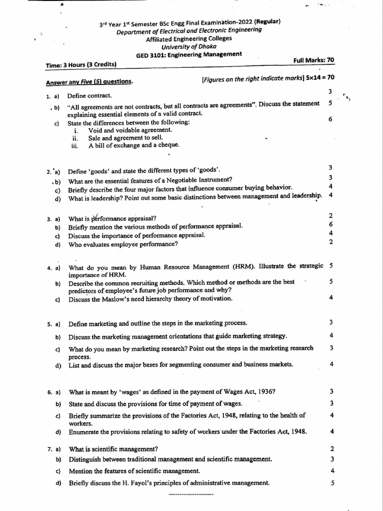 GED 3101 Previous Year Question | PDF
