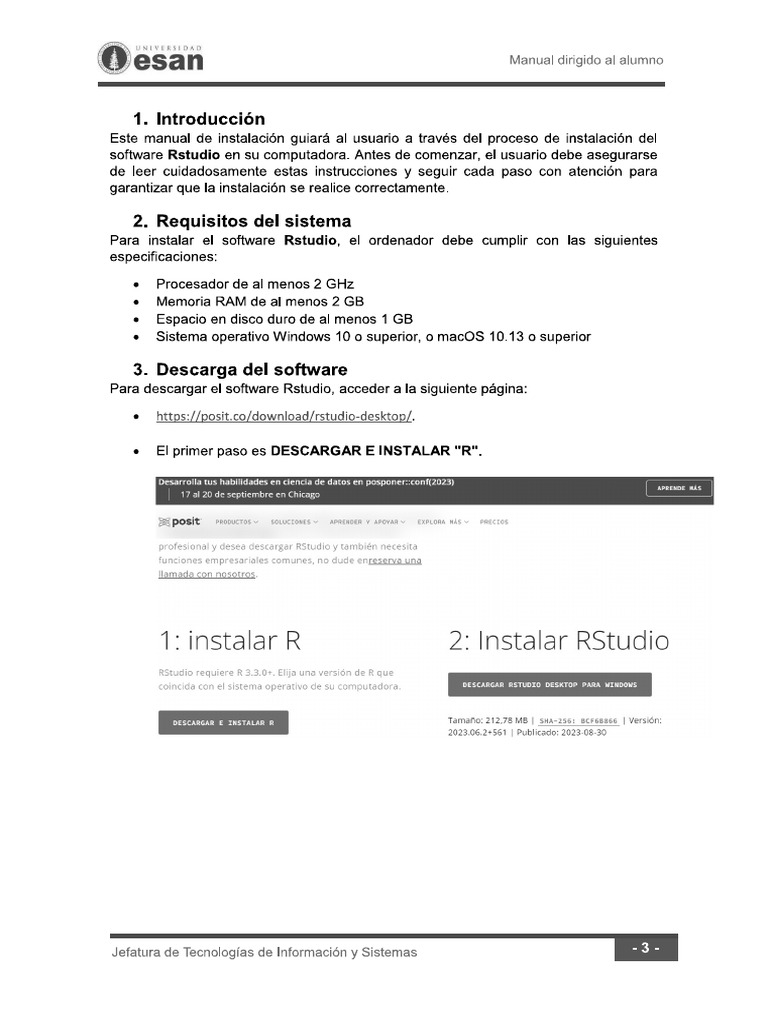 Manual de Instalacion - RStudio | PDF