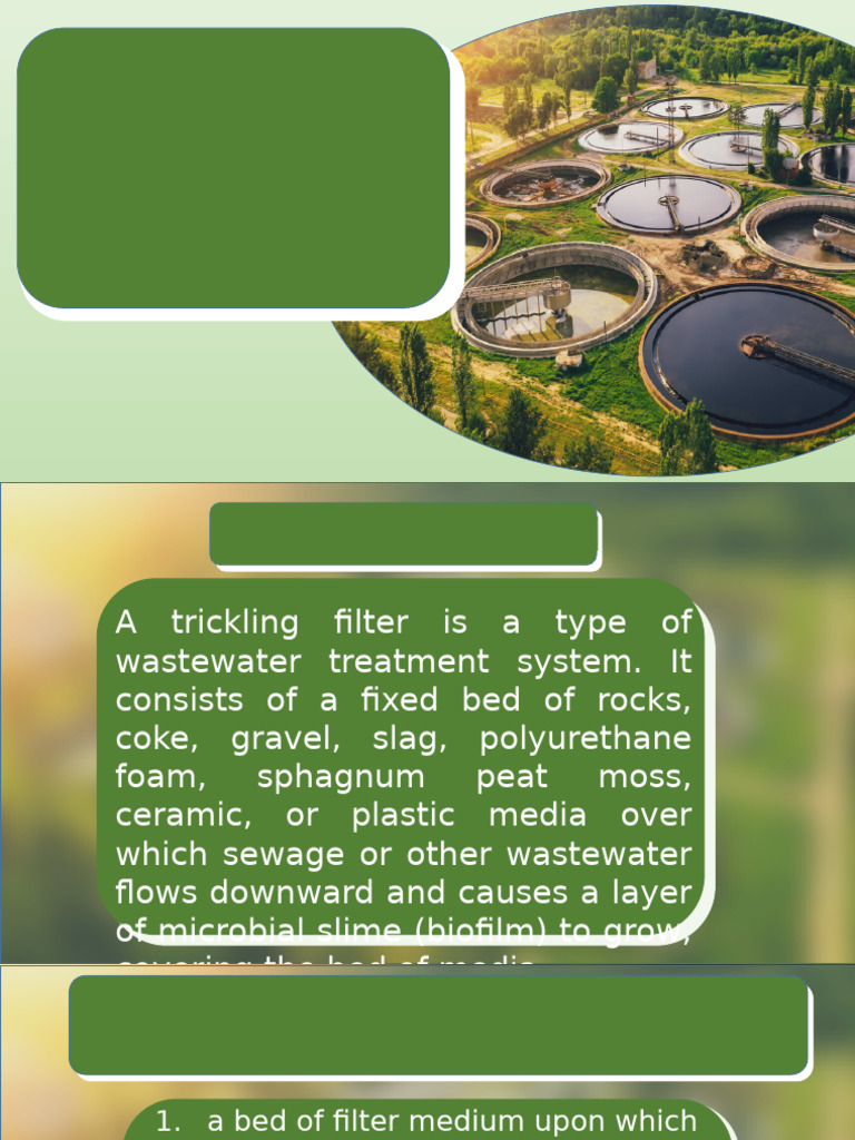 Trickling Filter | PDF | Filtration | Materials