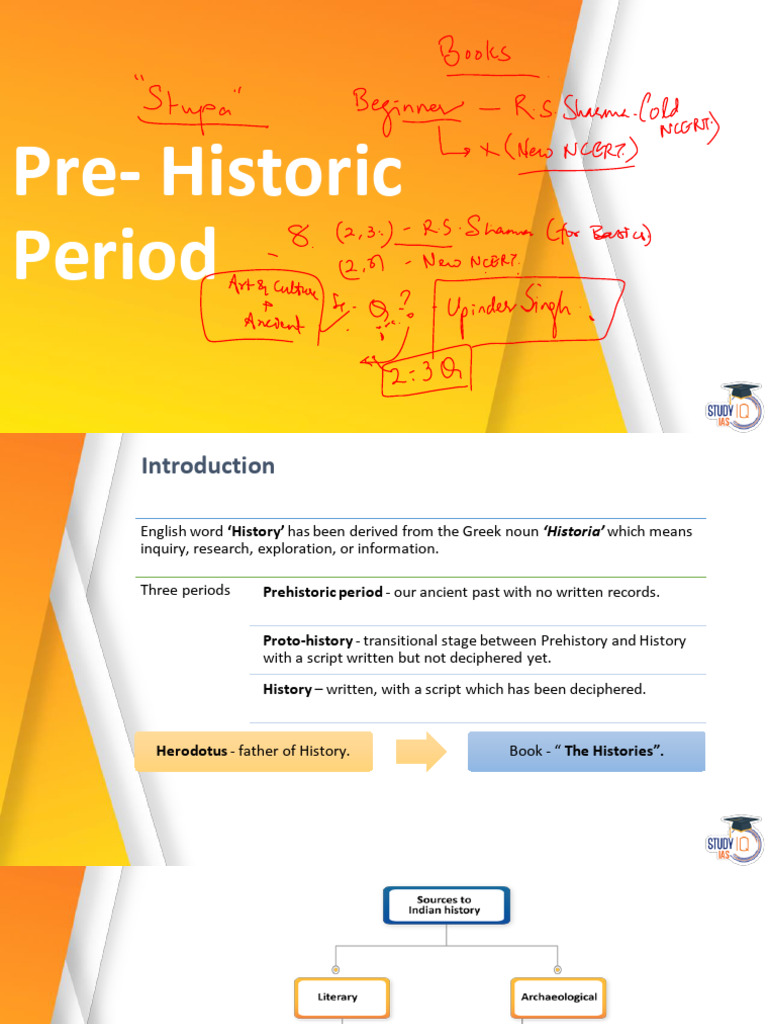 Class 01 Pre Historic Period 1700298632 | PDF | Stone Age | Paleolithic