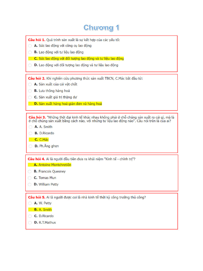 Đề Cương Ktct Mac PDF | PDF