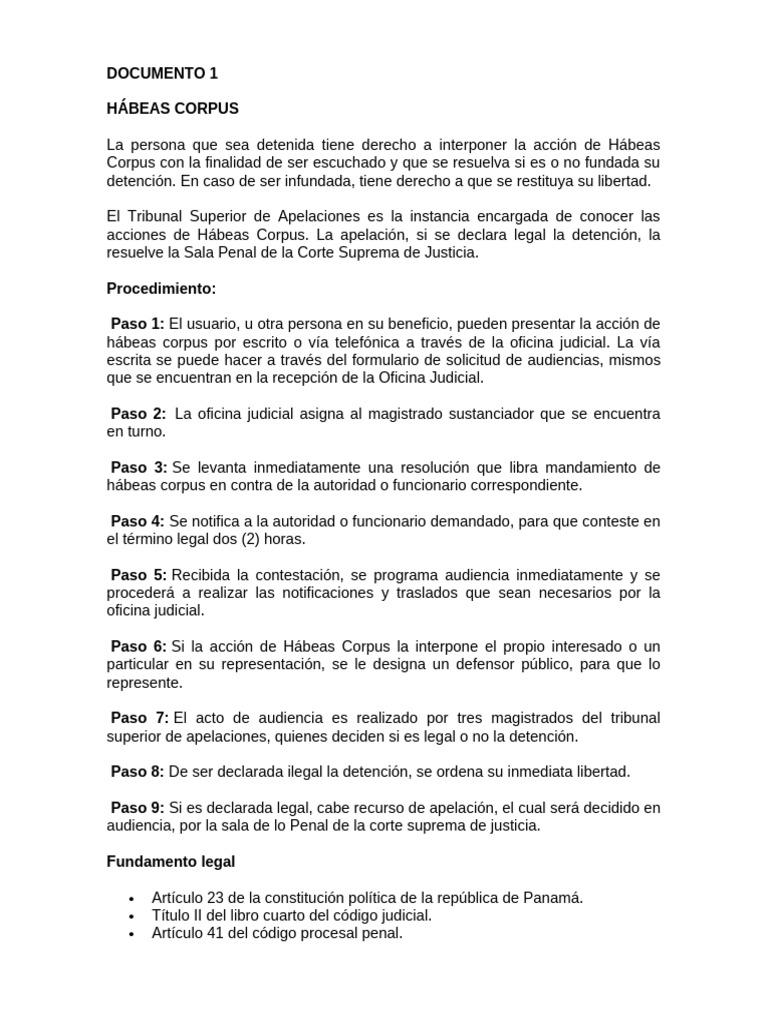 Habeas Corpus | PDF | Habeas corpus | Judicaturas