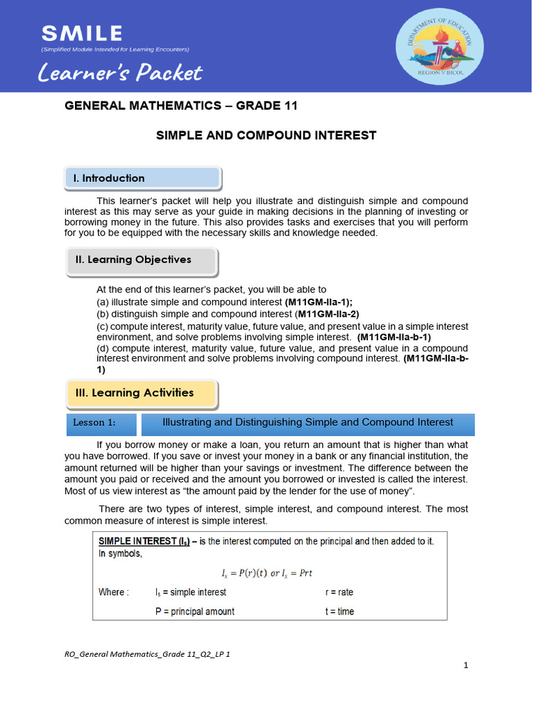 Understanding Simple Interest Concepts | PDF | Interest | Compound Interest