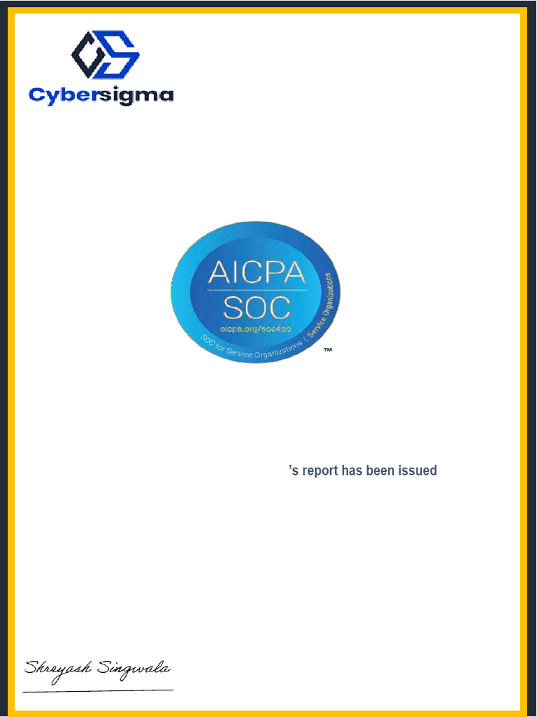 NxtGen SOC 1 Type 1 Certificate | PDF