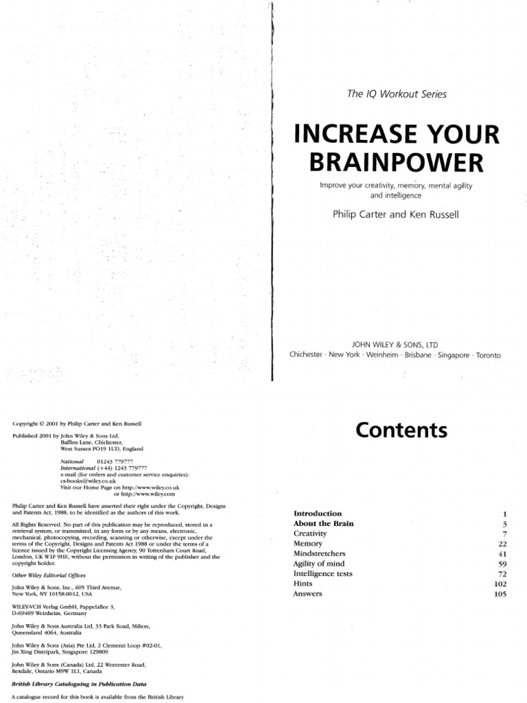Increase Your Brainpower - Philip Carter and Ken Russell | PDF
