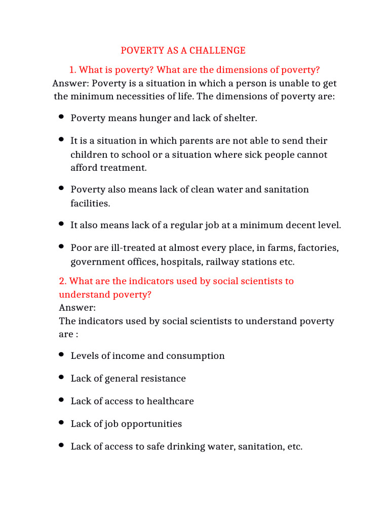 poverty | PDF | Poverty | Poverty & Homelessness