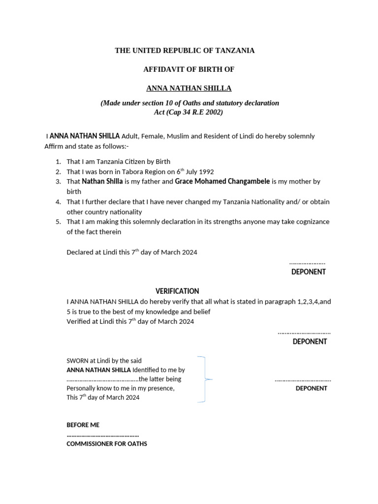 Affidavit 2 | PDF