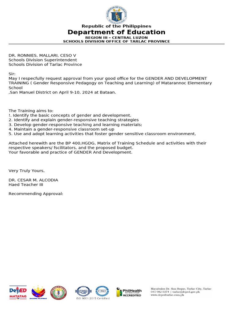 HRD GAD 08 School GAD Focal Point System GFPS | PDF