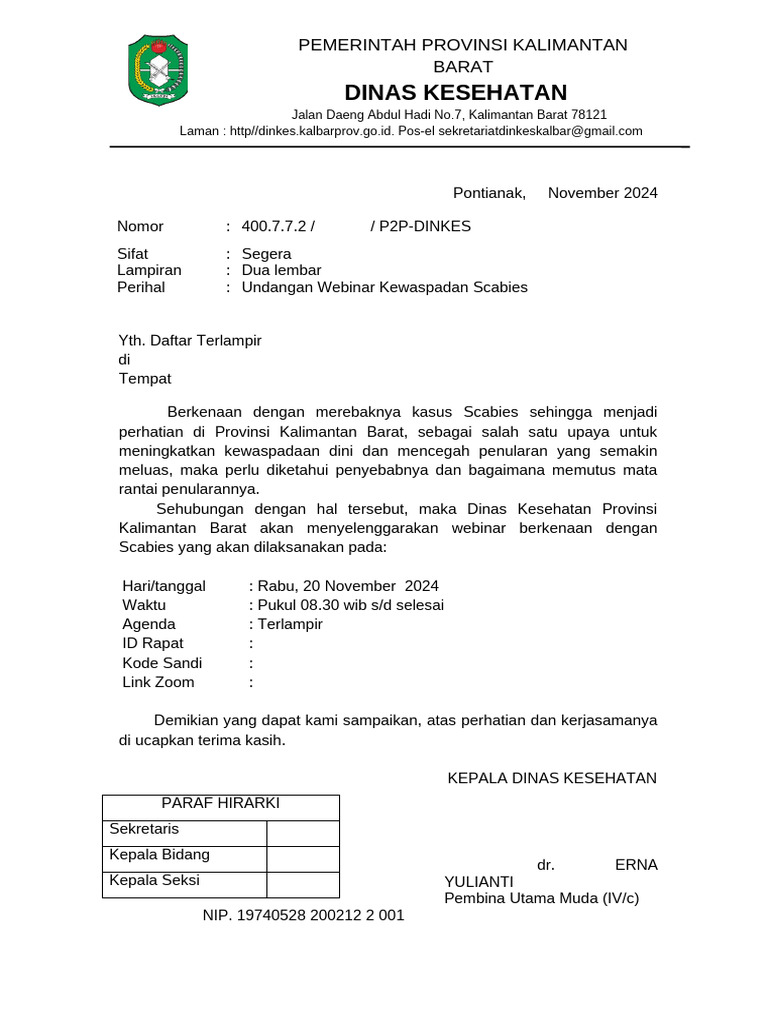 Surat Scabies Paraf | PDF