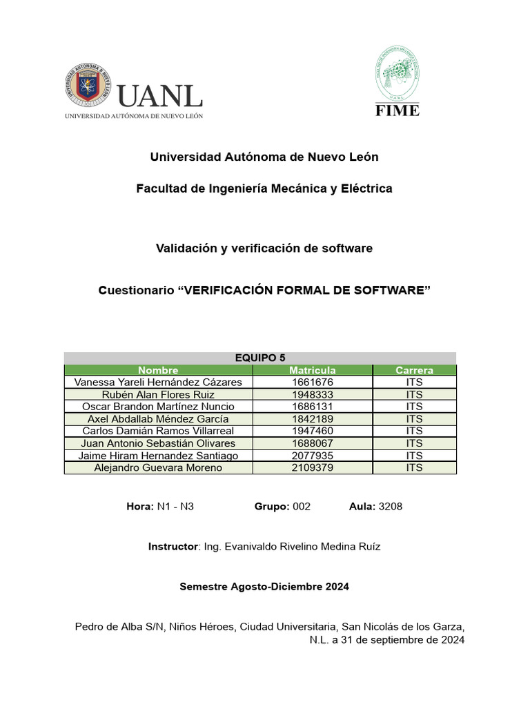Verificación y Validación | PDF