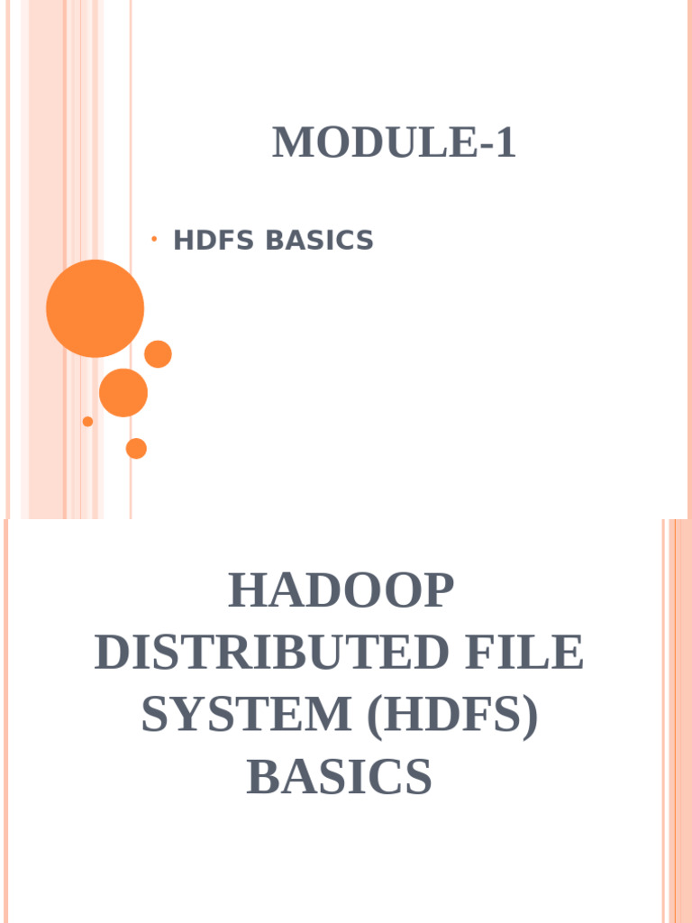 HDFS Basics and Components Guide | PDF | Apache Hadoop | Map Reduce
