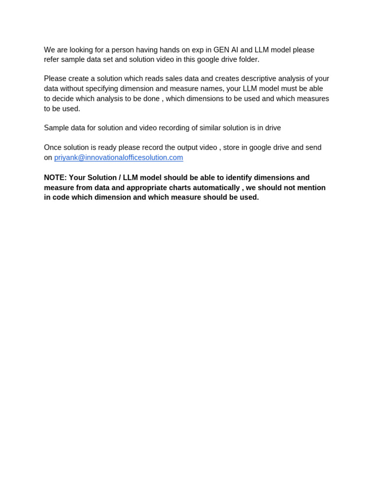 GEN AI Assesment Req Document | PDF