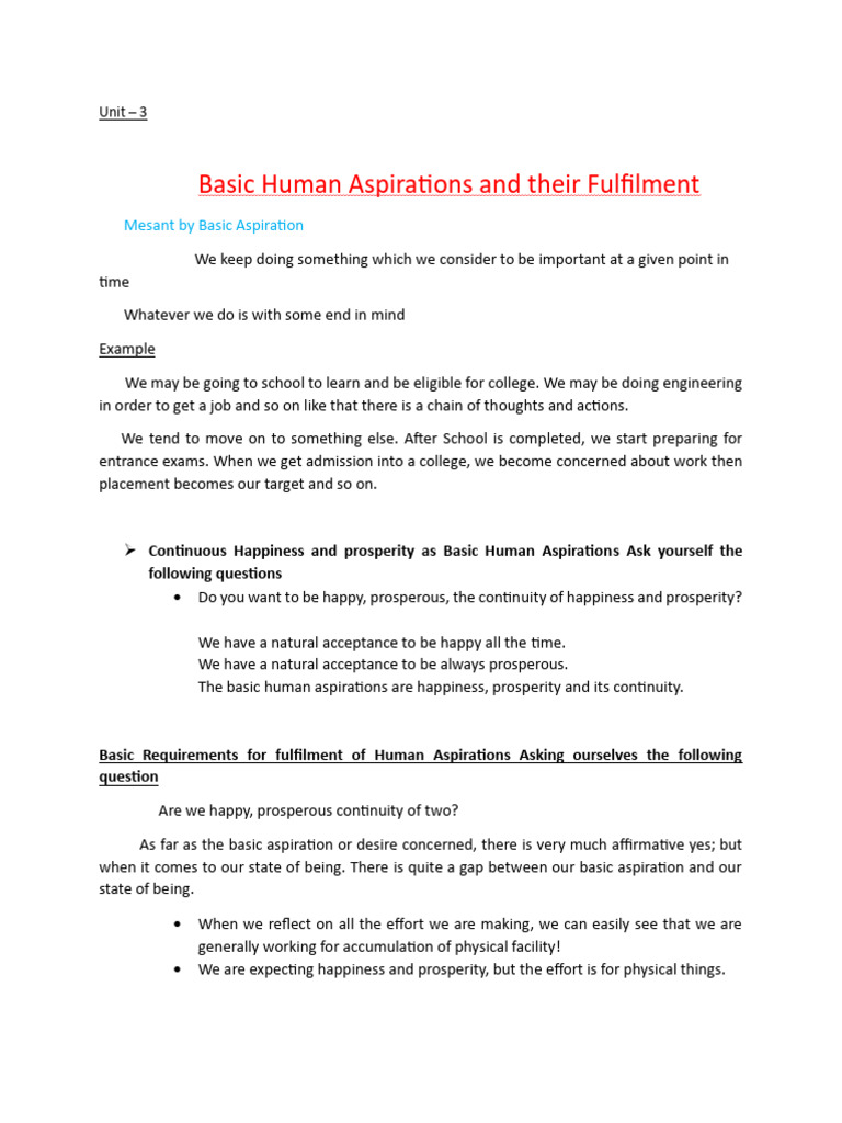 Unit - 3 PDF | PDF | Happiness | Consciousness