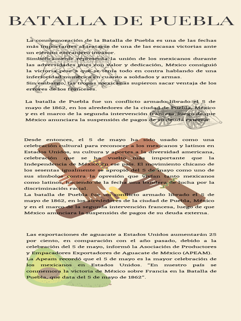 Conmemoración de la Batalla de Puebla | PDF | México | Cocina occidental