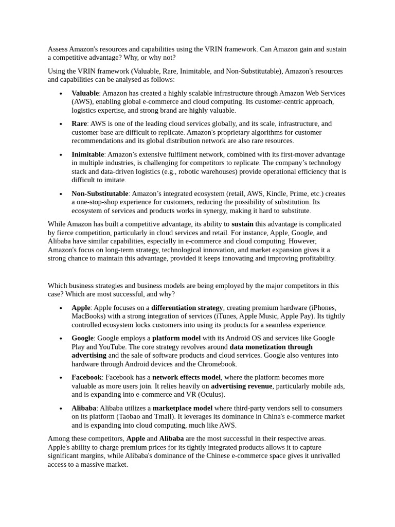 Amazon Case | PDF | Apple Inc. | Amazon Web Services