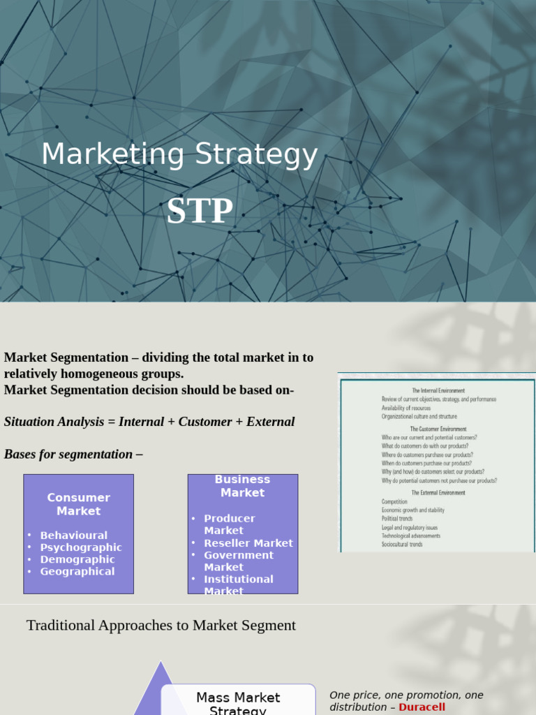 Marketing Strategy - STP | PDF | Marketing | Market Segmentation