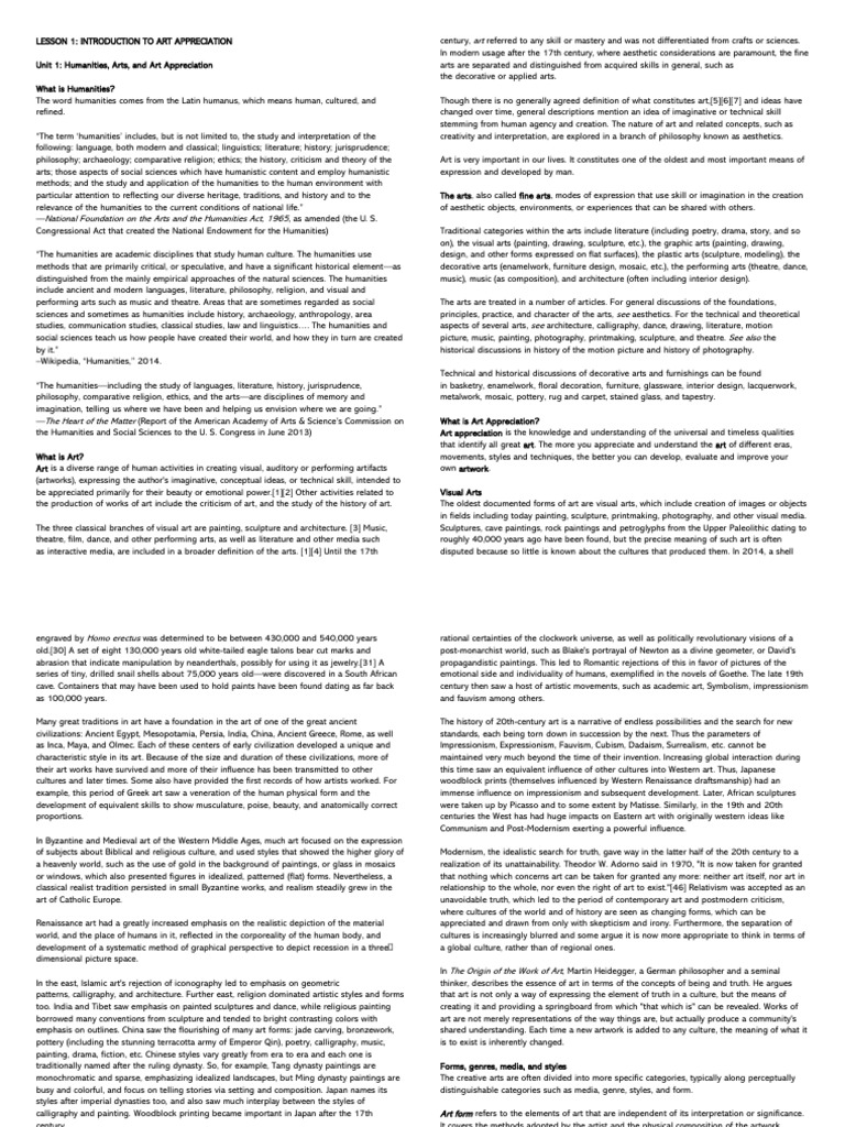 Art Appre(l1u1 2) | PDF | The Arts | Humanities