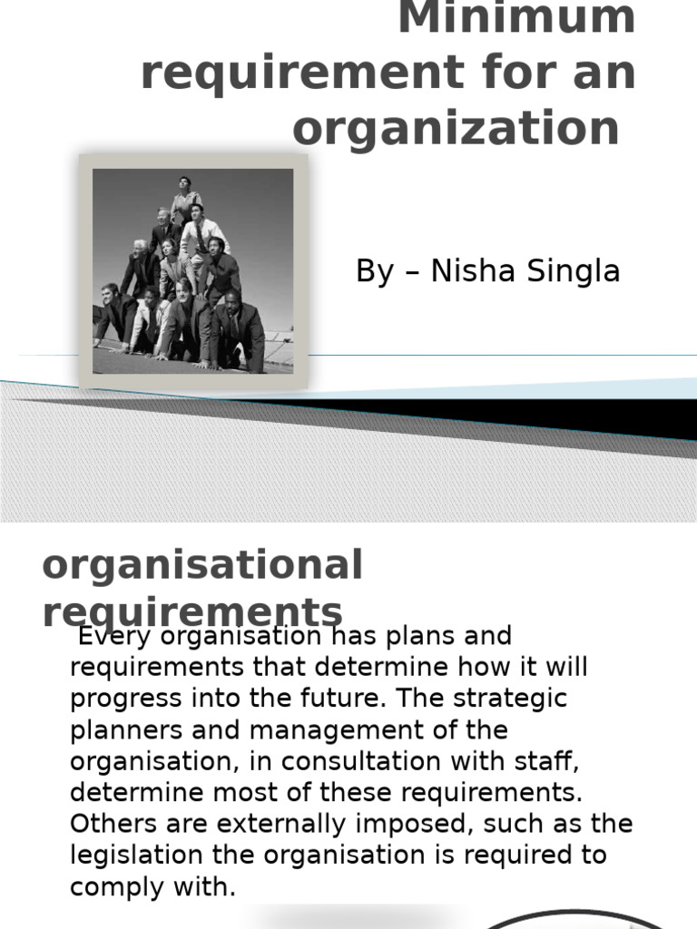 Essential Organizational Requirements Guide | PDF | Policy ...